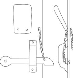 wooden latch diagram