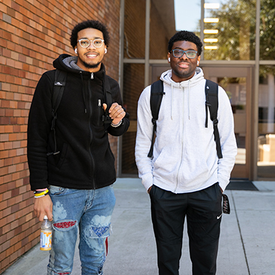 students at learning center